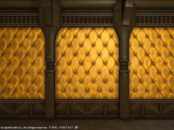 Golden Upholstered Interior Wall - Final Fantasy XIV Online Wiki ...